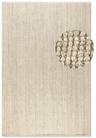 Hanse Home, Kusový koberec Bouclé Jute 105973 Ivory White, 120x170, béžová, chodba / předsíň