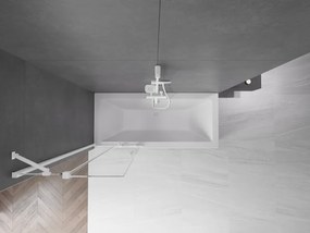 Mexen Velar, 2-křídlová posuvná vanová zástěna 75 x 150 cm, 8mm čiré sklo, bílý profil, 896-075-000-01-20
