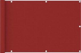 vidaXL Balkonová zástěna 90 x 400 cm HDPE [42314] Barva: Červená