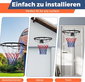 Costway Ø45 cm Standardní basketbalový koš se síťkou Mini basketbalový koš