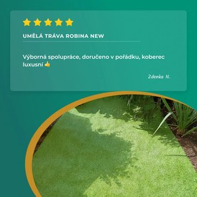 Betap, Umělá tráva Robina New, na míru, šíře 2m,4m, zelená
