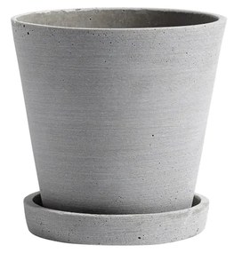 Květináč Flowerpot s podmiskou Grey M HAY