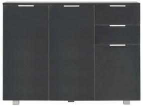 vidaXL Marketos Příborník černý s vysokým leskem 107x35x80,5 cm