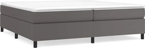 Rám postele s boxspringem šedá 200 x 200 cm umělá kůže 3121069