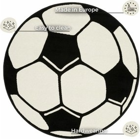 Dětský koberec Hanse Home Football, ⌀ 200 cm