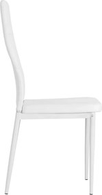 vidaXL Jídelní židle 4 ks umělá kůže [246190] Barva: Bílá