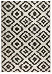 Černo-krémový venkovní koberec NORTHRUGS Malta, 80 x 150 cm