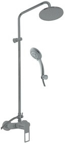 Slezák - RAV Vodovodní baterie sprchová s hlavovou a ruční sprchou NIL - metal grey lesklá NL282.5/7MGL Barva: Kovově šedá lesklá, Rozteč připojení (mm): 150