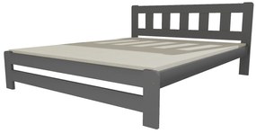 Dřevěná postel VMK 10B 160x200 borovice masiv - šedá
