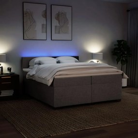 Box spring postel s matrací taupe 200x200 cm textil 3288292