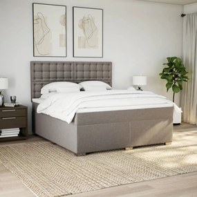 Box spring postel s matrací taupe 180x200 cm textil 3292885