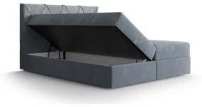 Manželská postel Boxspring 160 cm Athena Comfort (černá) (s matrací a úložným prostorem). 1055755