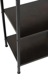 Černý kovový policový regál se šuplíkem Valio Black - 54*38*140cm