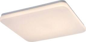 Rabalux Bílé stropní LED svítidlo Lowar hranaté 410x410mm 36W IP44 CCT 77136