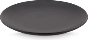 vtwonen Matt Black talíř Ø 20 cm, černý matný (Porcelánový snídaňový talíř v černé matné barvě)