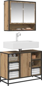 Sada koupelnového nábytku 2 ks Artisanový dub 80 x 33 x 60 cm 3402528
