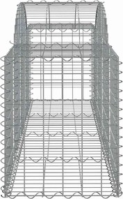 Klenuté gabionové koše 12 ks 200x50x60/80 cm pozinkované železo 3146288