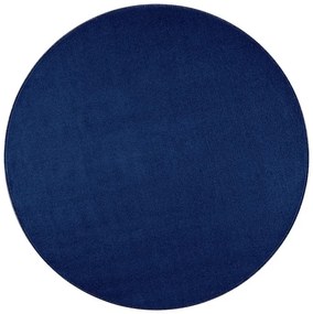 Hanse Home, Kusový koberec Nasty 104447 Darkblue kruh, 200x200 (průměr) kruh, modrá, chodba / předsíň