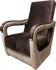 FALCO Sedací souprava Vanda 3f+1+1 Vogue 6/3 hnědo béžová se dřevem