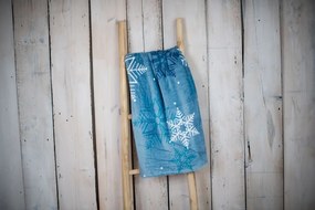 Mikroplyšová deka - Modrá vločka, 150x200 cm