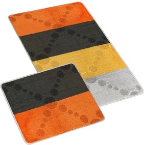 Bellatex SADA BANY 60x100 + 60x50 cm - bez výkroje Šedá,Oranžová 60x100 cm 60x50 cm (SADA)