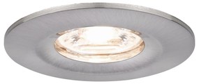 Paulmann 94300 Nova Mini, bodovka z kartáčovaného kovu, 1x4W LED 2700K, prům. 6,5cm, IP44