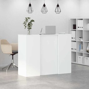 Recepční stůl bílý 135x50x103,5 cm kompozitní dřevo 3324187