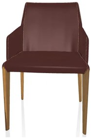 BONTEMPI - Židle Sally s dřevěnou podnoží a područkami