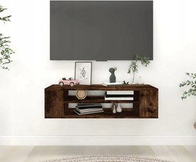 Fionshop 263596120 Závěsná Tv skříňka kouřový dub 100x30x26,5 cm kompozit