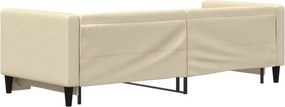 Válenda s přistýlkou krémová 80 x 200 cm textil 3196577