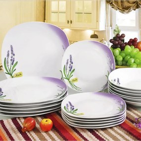 Banquet Porcelánová sada talířů LEVANDULE 18 ks