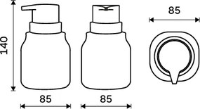 Nimco Dávkovač tekutého mýdla, pumpička plast Eni - ENB 31-G-05