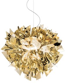 Slamp Veli gold large, závěsné svítidlo ve zlaté, 4x12W E27, šířka 60cm