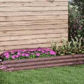 Outsunny vyvýšený záhon bylinný záhon, odolný vůči počasí, otevřená půda, 240 x 60 x 30 cm, tmavě hnědá