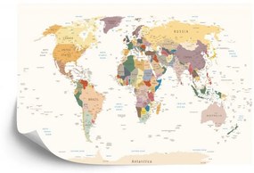 Fototapeta Mapa Světa Vliesová tapeta 135x90