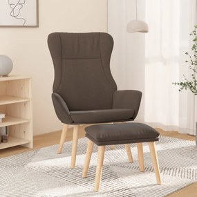 Relaxační křeslo s podnožkou taupe textil 3097891