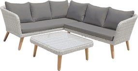 XXXLutz TERASOVÁ SEDACÍ SOUPRAVA dřevo, kov, plast, sklo Gardenson - Online Only zahradní nábytek - 002836033201