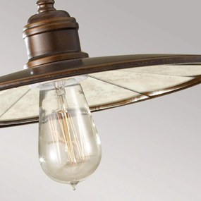 Retro lustr Elstead Urban Renewal 1xE27 Bronz