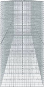Gabionový koš s víkem 850 x 100 x 200 cm pozinkované železo 3295240