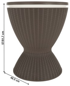 Kondela Zahradní chladící stolek, šedá, FABIR