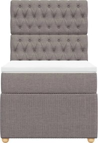 Box spring postel s matrací taupe 90x200 cm textil 3291950