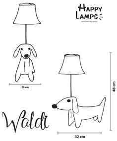 Happy Lamps - LED Dětská stolní lampa WALDI LED/5,4W/230V jezevčík