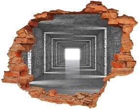Wallmuralia Díra 3D fototapeta na stěnu Tunel z cihly 90x70 cm