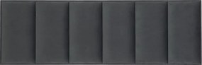 Casarredo - Komfort nábytek Postel GRAUS 180x200 s čalouněným čelem, tmavě šedá ZG001/buk