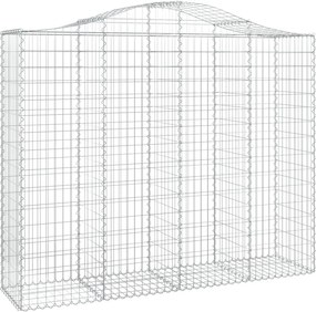 Klenuté gabionové koše 3 ks 200x50x160/180cm pozinkované železo 3145704
