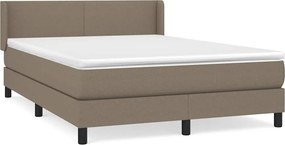 Box spring postel s matrací taupe 140x190 cm textil 3129549
