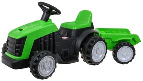 Mamido Dětský elektrický traktor s přívěsem zelený