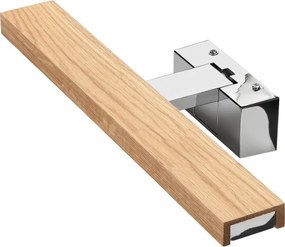 BRILAGI-LED Koup osvět zrcadla 3v1 WOODY MIRROR LED/8W/230V 40 cm IP44 chrom/dub