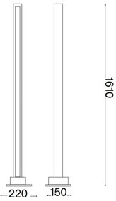 Ideal Lux - LED Stmívatelná stojací lampa CRAFT LED/26W/230V CRI 90 buk