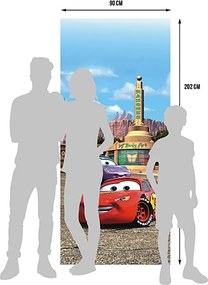Dětská vliesová fototapeta na zed' Auta Blesk a Sally, Disney | 90 x 202 cm | DFTDNV 5405